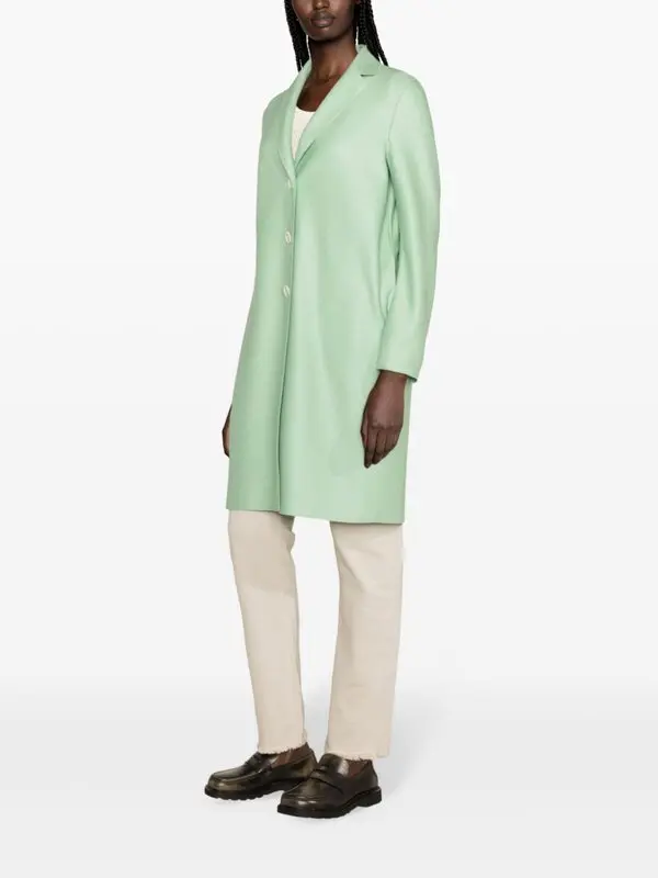 Harris Wharf London Single-breasted Felted Coat - Green