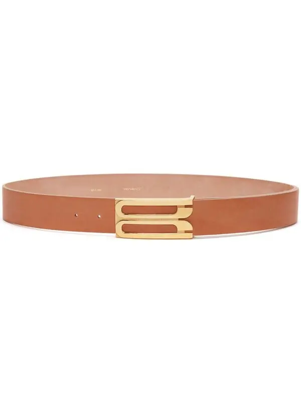 Victoria Beckham Frame Leather Belt - Neutrals