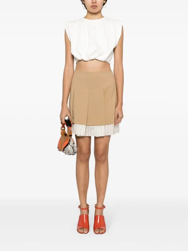 Marni Panelled Pleated Miniskirt