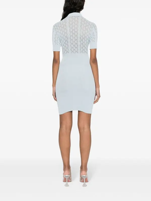 Dsquared2 Open-knit Polo-collar Dress