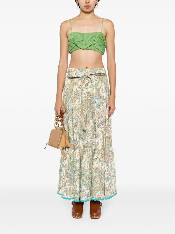 Etro Paisley-print Cotton Skirt - Multicolour