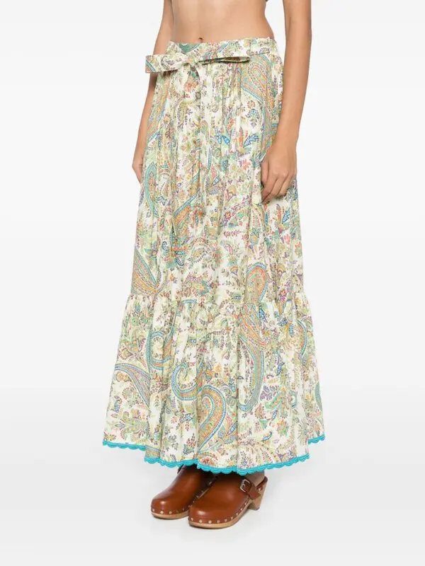 Etro Paisley-print Cotton Skirt - Multicolour