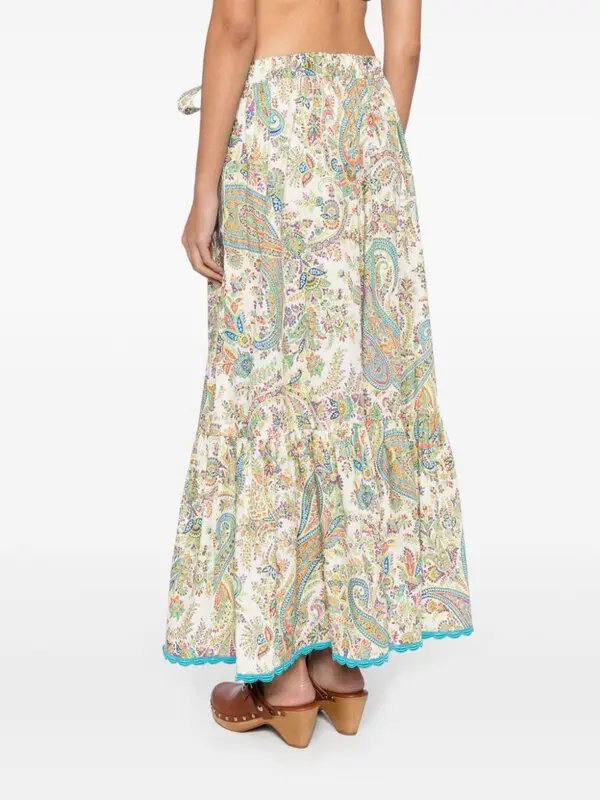 Etro Paisley-print Cotton Skirt - Multicolour