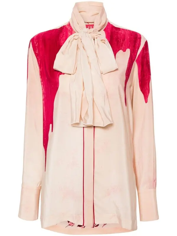 F.R.S FOR RESTLESS SLEEPERS Silk Palm-print Shirt