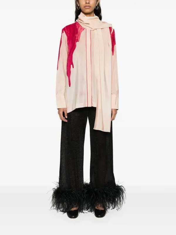 F.R.S FOR RESTLESS SLEEPERS Silk Palm-print Shirt