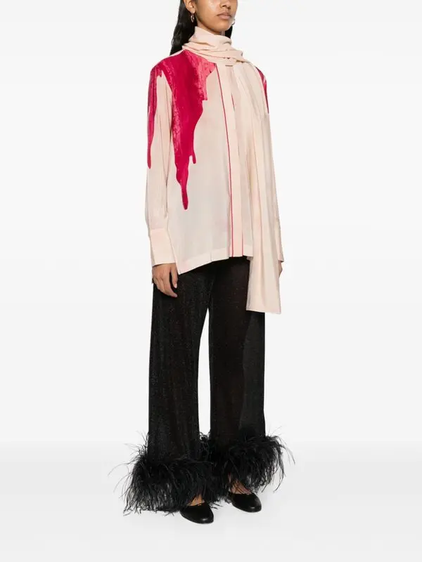 F.R.S FOR RESTLESS SLEEPERS Silk Palm-print Shirt