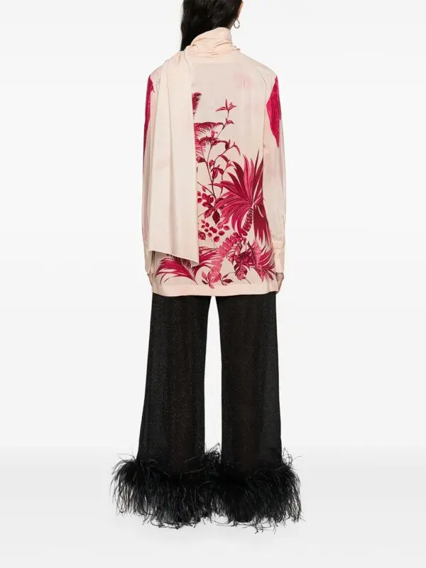 F.R.S FOR RESTLESS SLEEPERS Silk Palm-print Shirt