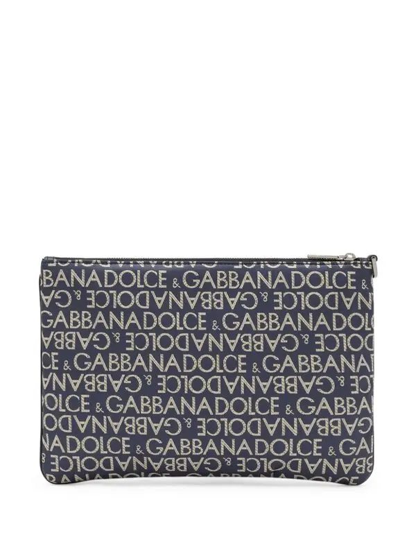Dolce & Gabbana Logo-plaque Jacquard Clutch