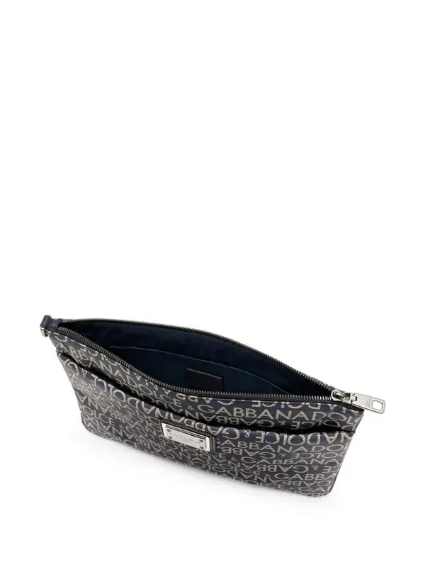 Dolce & Gabbana Logo-plaque Jacquard Clutch