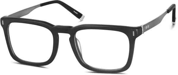 Zenni Classic Square Full Rim Frame Eyeglasses - Black