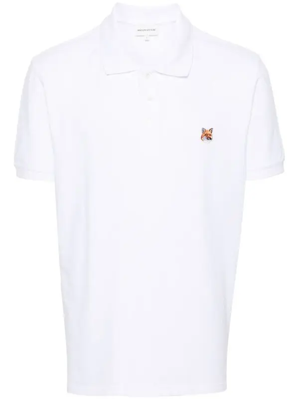 Maison Kitsuné Fox-patch Piqué Polo Shirt