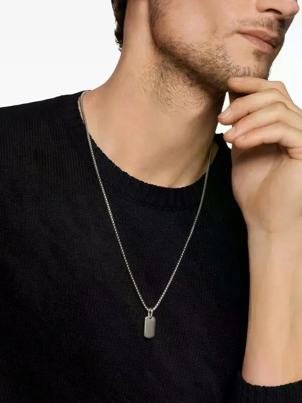 David Yurman Sterling Chevron Tag - Silver