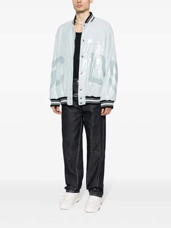 Gcds Raw Denim Wide Leg Jeans