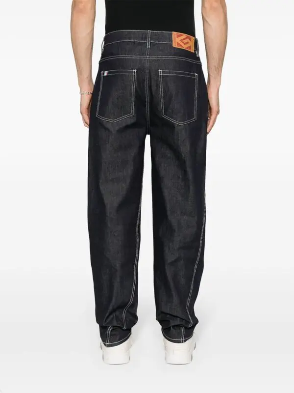 Gcds Raw Denim Wide Leg Jeans