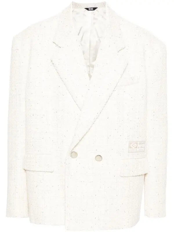 Gcds Sequin-embellished Tweed Blazer - Neutrals