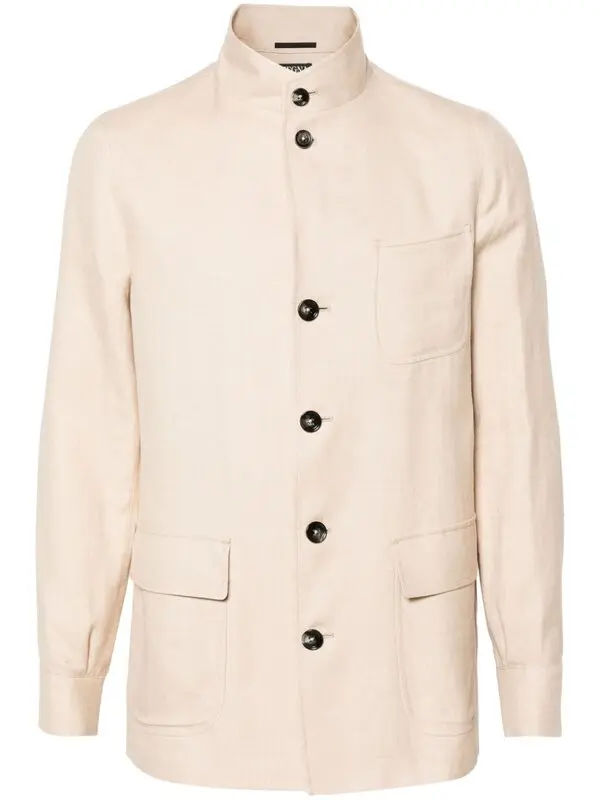 Zegna Linen-blend Shirt Jacket