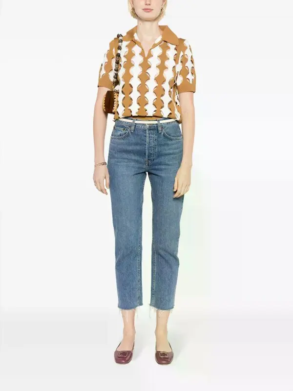 Tory Burch Cut-out Polo-collar T-shirt
