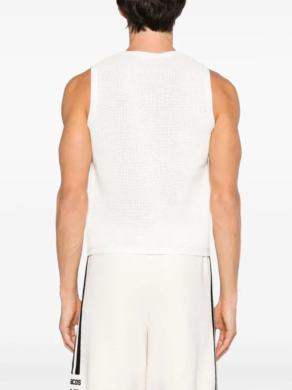 Gcds Waffle-knit Sleeveless Jumper