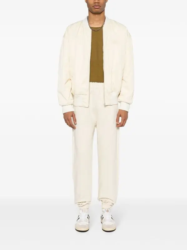 Gcds Embroidered-logo Track Pants - Neutrals