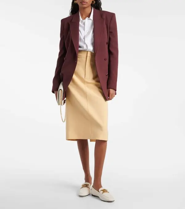 TOD'S Virgin Wool Pencil Skirt