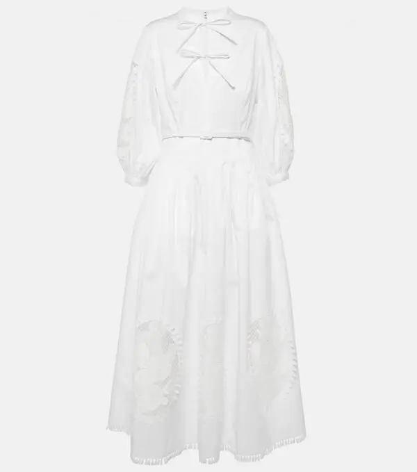 Oscar De La Renta Cotton Blend Maxi Dress