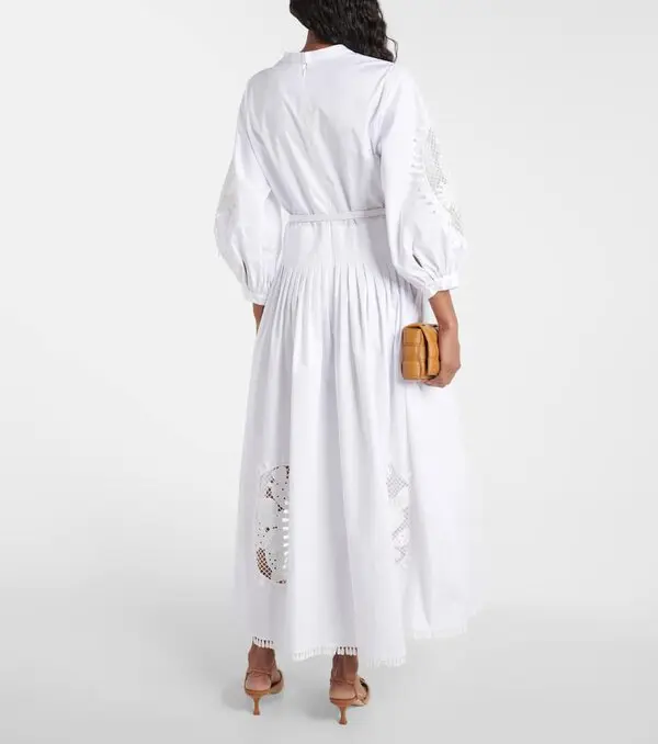 Oscar De La Renta Cotton Blend Maxi Dress
