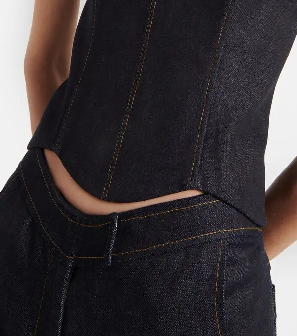 AYA MUSE Hyn Denim Bustier Top