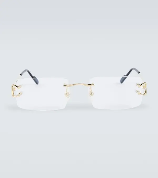 CARTIER Signature C De Rectangular Glasses - Gold