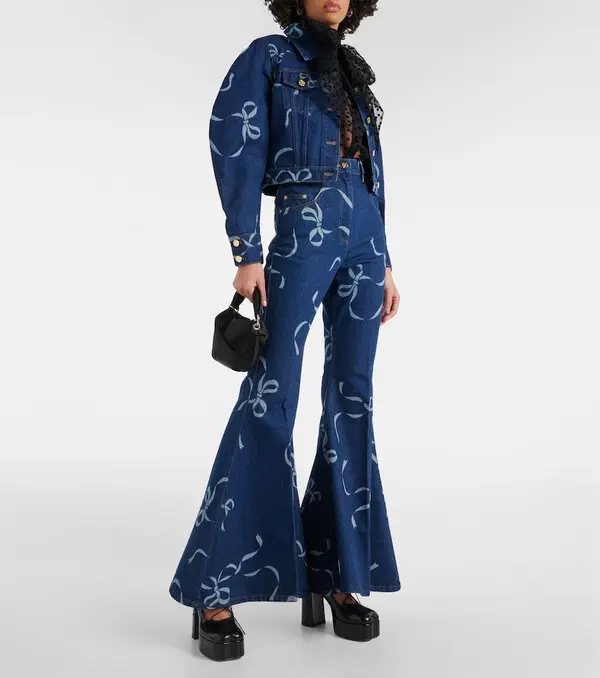 Nina Ricci Printed Flared Jeans