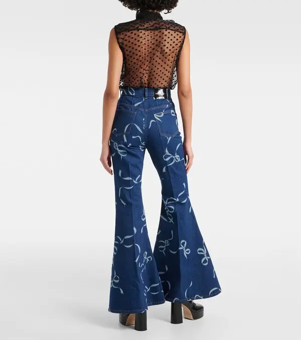 Nina Ricci Printed Flared Jeans