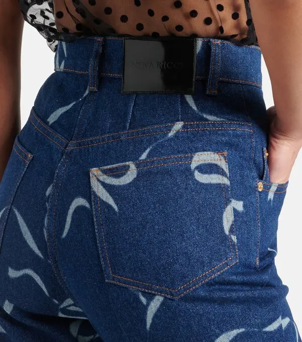 Nina Ricci Printed Flared Jeans