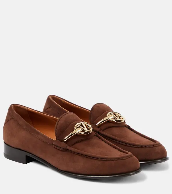Valentino Garavani Vlogo Gate Loafers - Brown