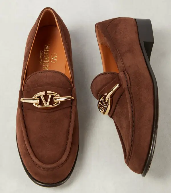 Valentino Garavani Vlogo Gate Loafers - Brown