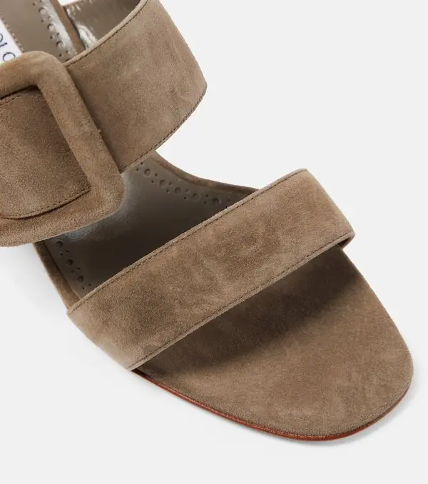 Manolo Blahnik Newton 50 Suede Mules