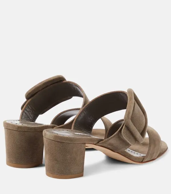 Manolo Blahnik Newton 50 Suede Mules