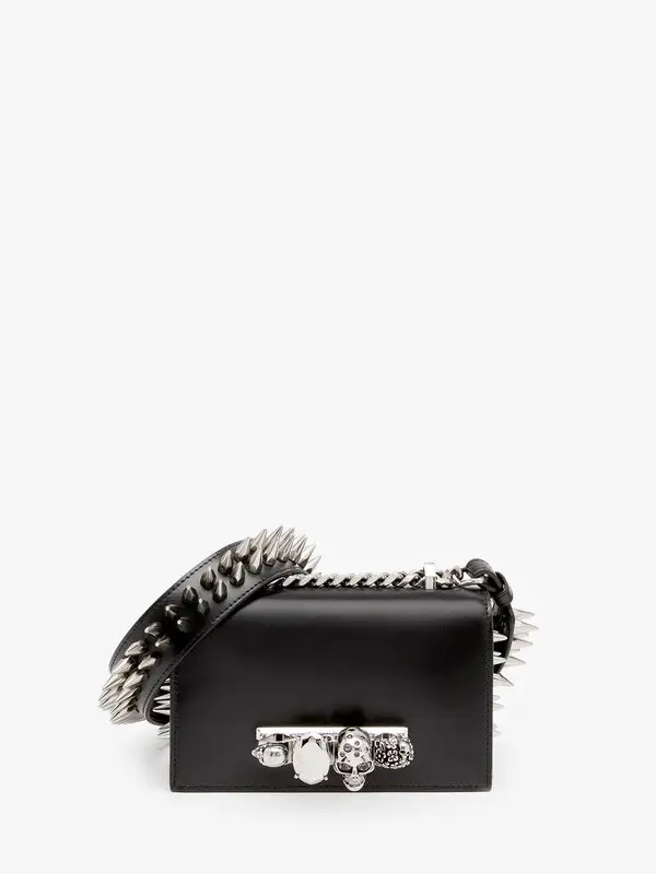 Alexander McQueen The Biker Studded Mini Jewelled Satchel