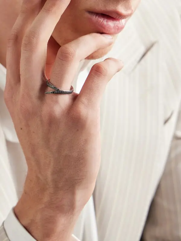 SHAUN LEANE 18-karat White Gold Ring With Diamonds