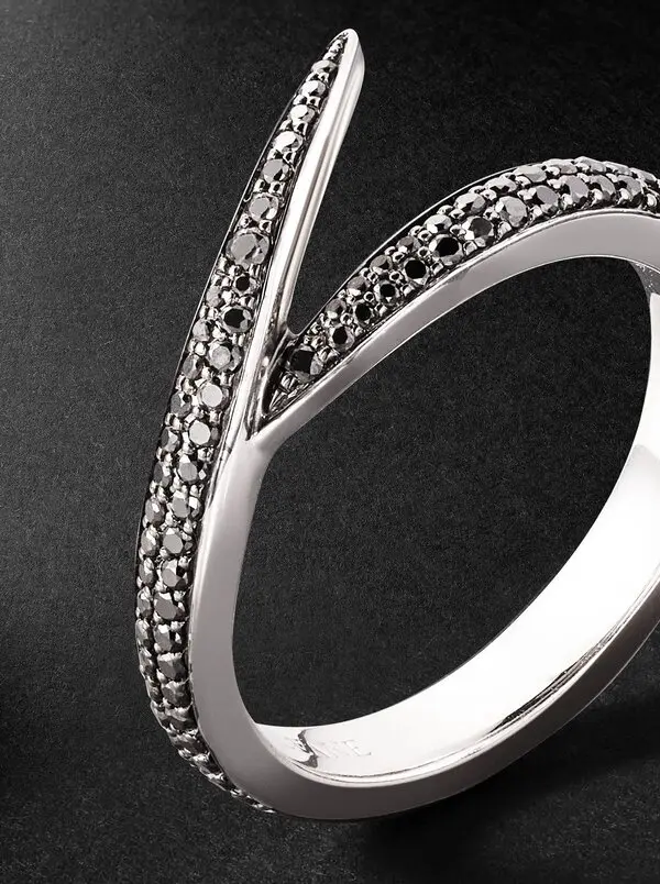 SHAUN LEANE 18-karat White Gold Ring With Diamonds