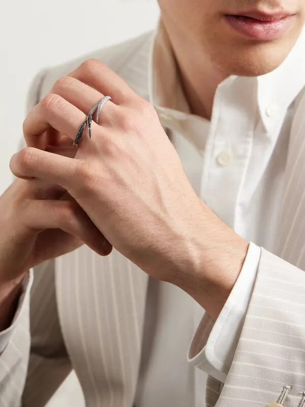 SHAUN LEANE 18-karat White Gold Ring With Diamonds