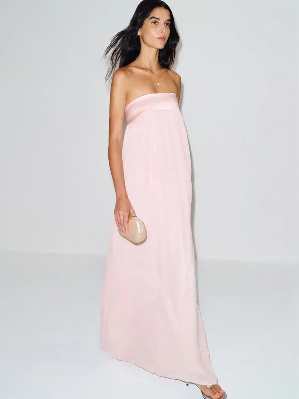 REFORMATION Maribelle Strapless Maxi Dress - Pink