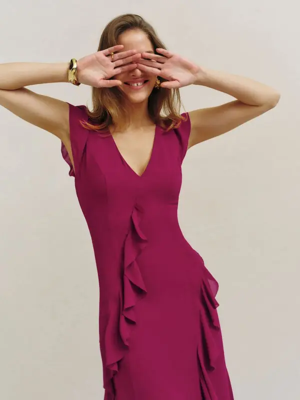 REFORMATION Verity Dress - Red