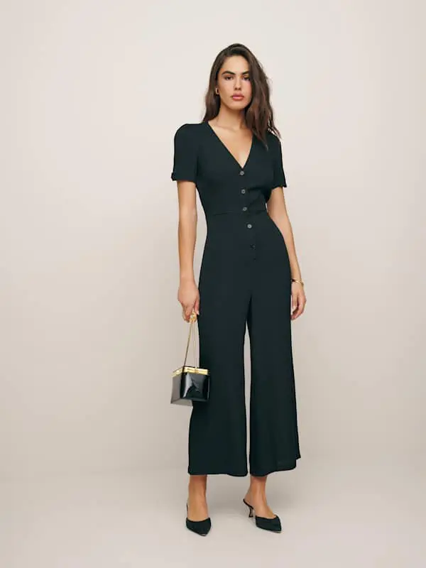 REFORMATION Petites France Jumpsuit - Black