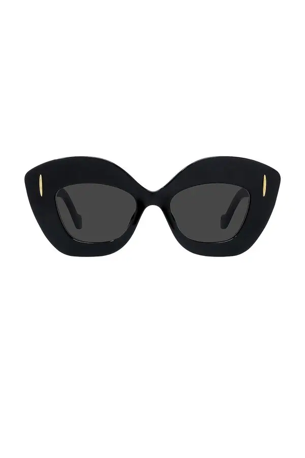 Loewe Anagram Avant Premiere Sunglasses - Shiny Black & Smoke