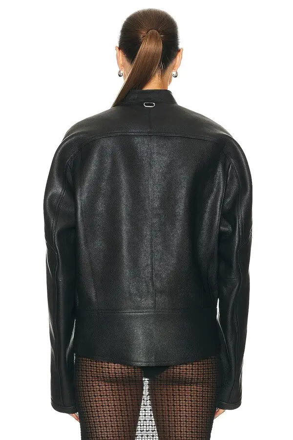 COURREGES Scuba Leather Bomber Jacket