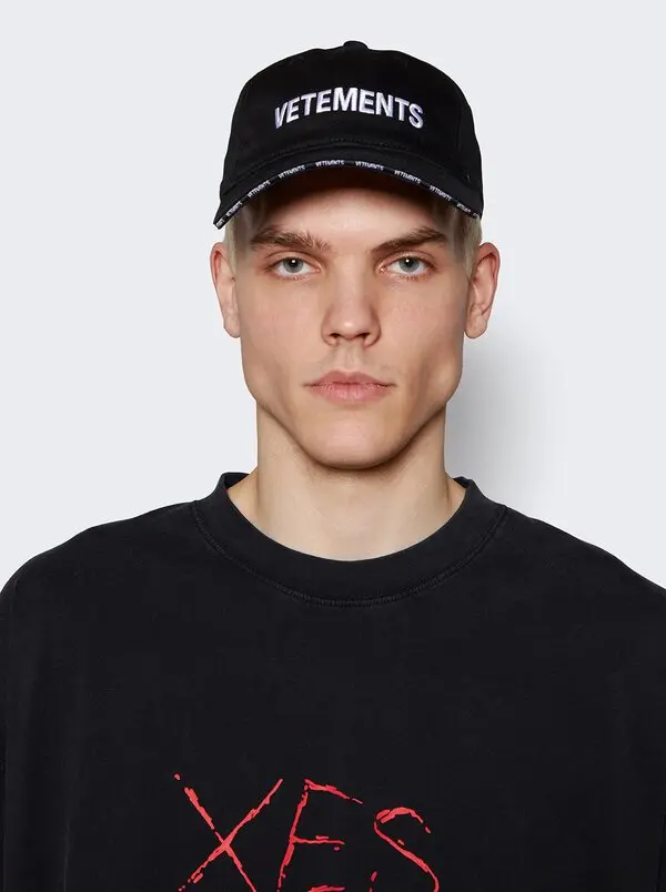 Vetements Iconic Logo Hat - Black | Editorialist