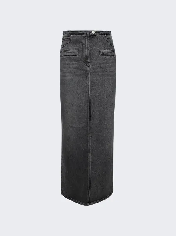 COURREGES Heritage Long Skirt - Stonewashed Grey