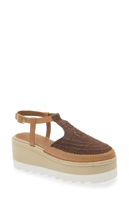Free People Platform Wedge - Oak Combo