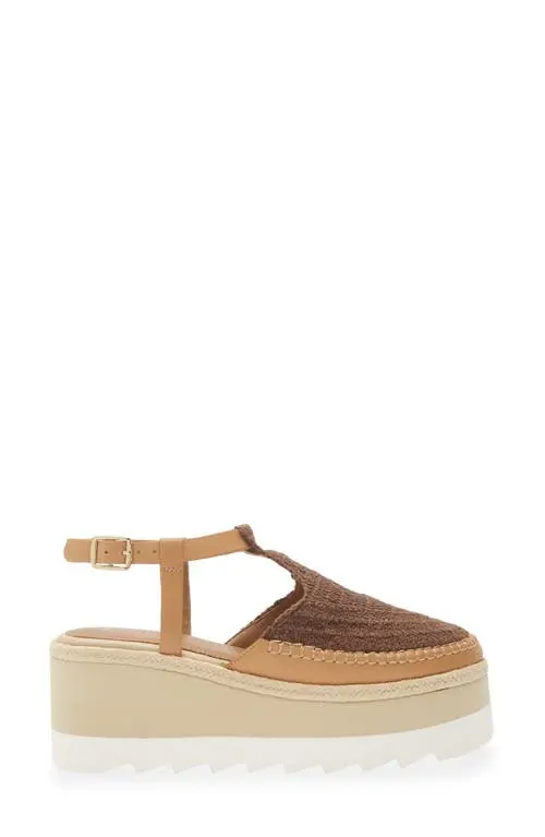 Free People Platform Wedge - Oak Combo