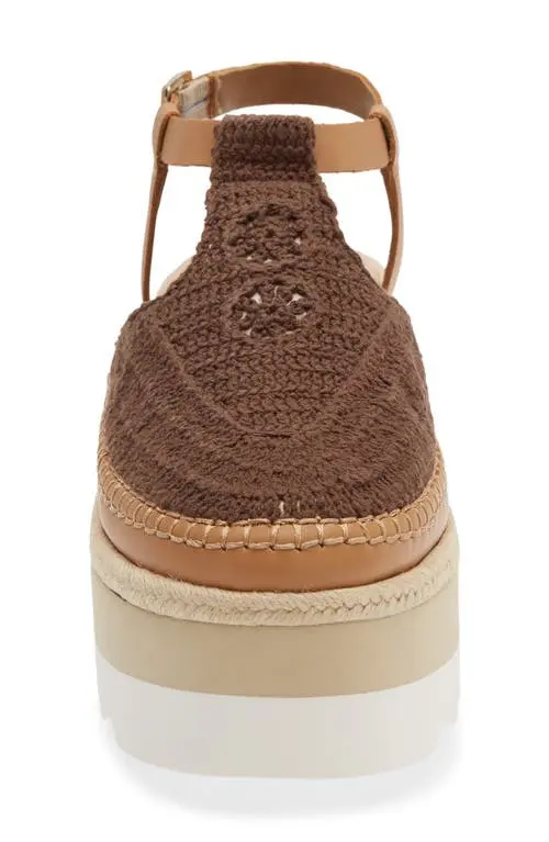 Free People Platform Wedge - Oak Combo