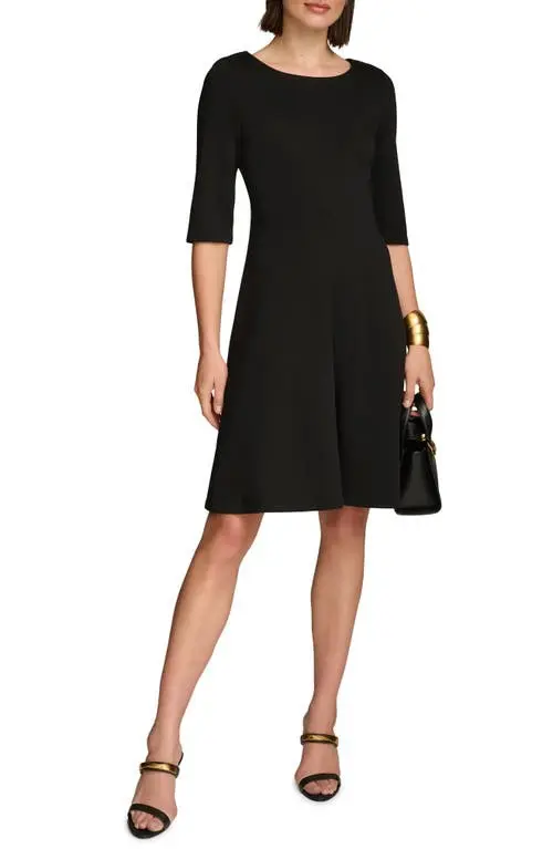 slim fit dress slacks Print Cap Sleeve Dress With Wide Tie Waist | Fit and Flare main image 0